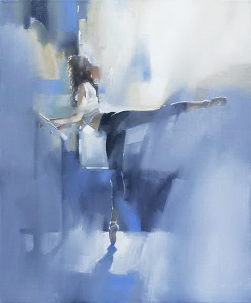 Richard Johnson Artist Original At The Barre 24 x 20 - ArtShop NC